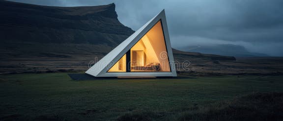 A Modern Triangular House with a Warm Interior Illuminated by Natural ...