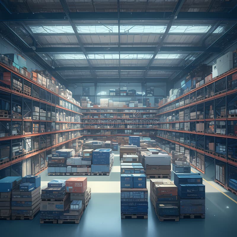 Warehouse Storage stock illustration. Illustration of heavy - 356398510
