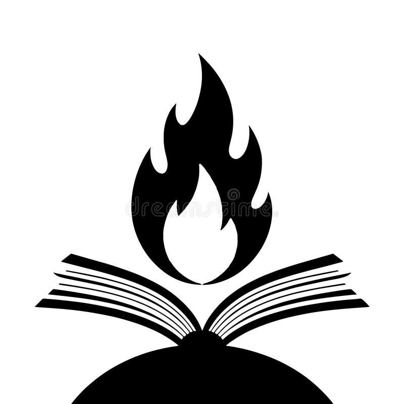 Open Book Flame Knowledge Inspiration Concept Stock Image - Illustration of mind, knowledge ...