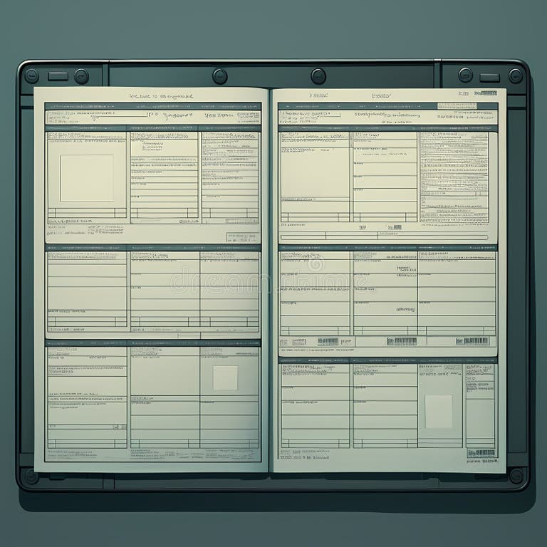 Open Tax Form on Desk stock illustration. Illustration of spring ...