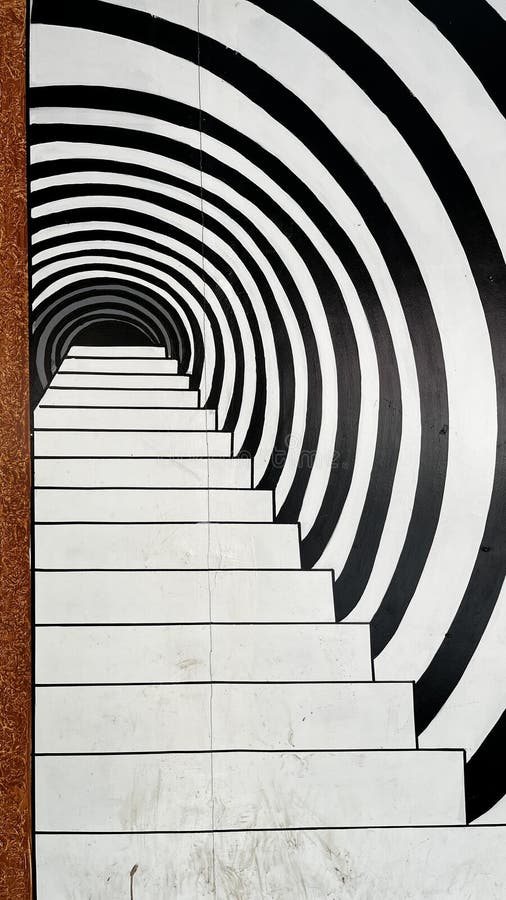 This Image Depicts an Optical Illusion Mural Designed To Create a Sense ...