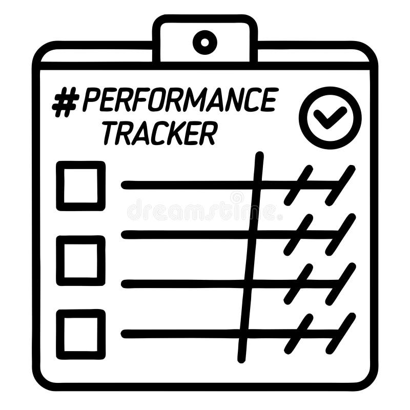 Performance Tracker Checklist with Checkmarks for Productivity and Goal ...