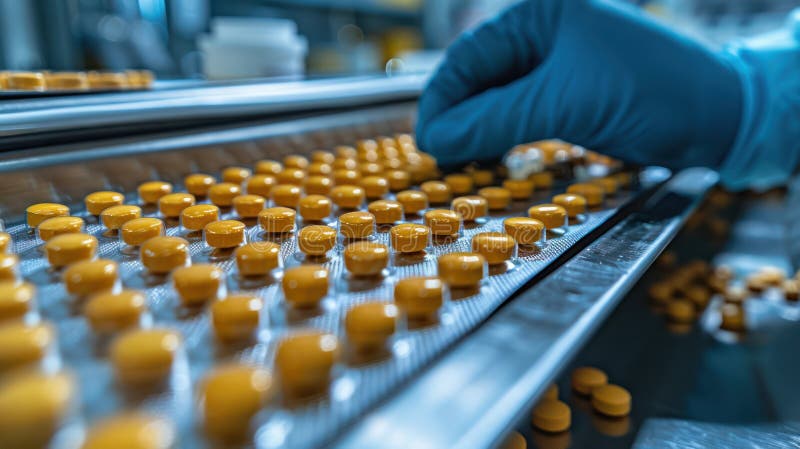 Pharmacist Counting Yellow Tablets into Plastic Bag - Medical Health ...