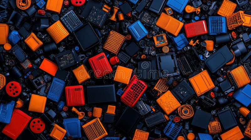 Discarded Electronics on White Background - E-Waste Concept Stock ...