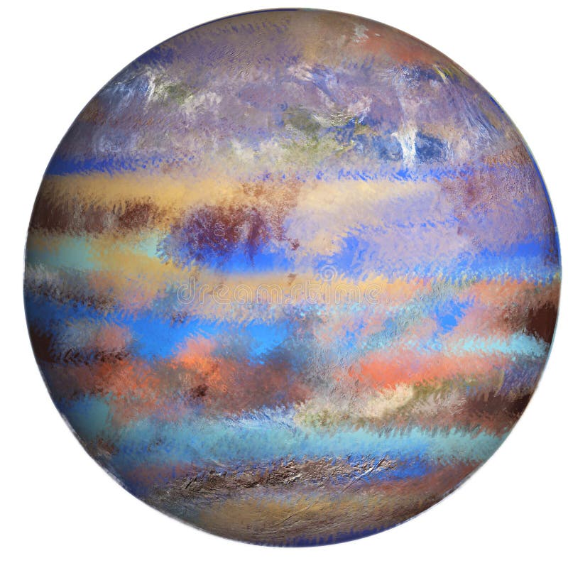 The Image Depicts a Planet Composed of Elements from Various Planets in ...