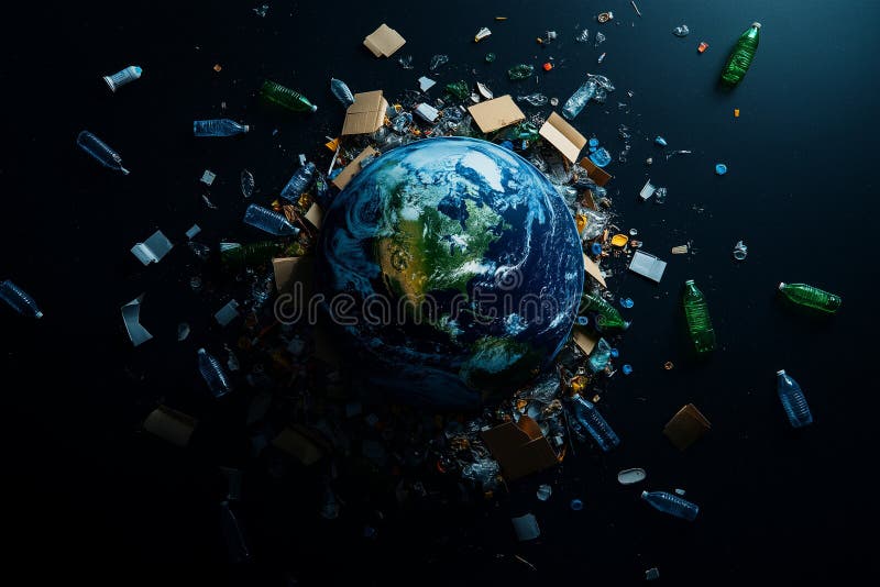 Image Depicts Planet Earth Surrounded by Trash and Garbage ...