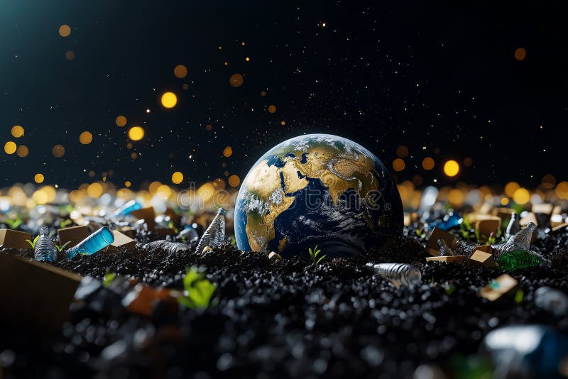Image Depicts Planet Earth Surrounded by Trash and Garbage ...