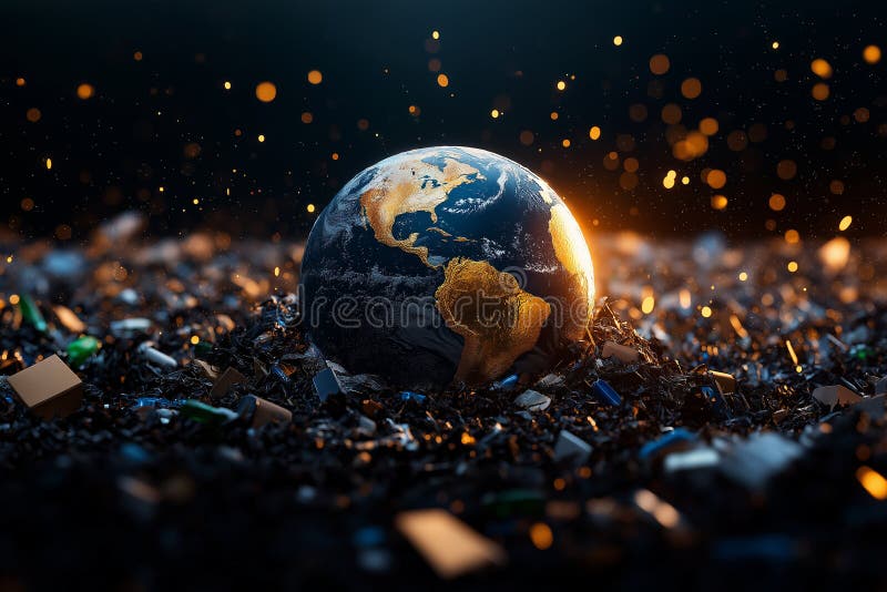 Image Depicts Planet Earth Surrounded by Trash and Garbage ...