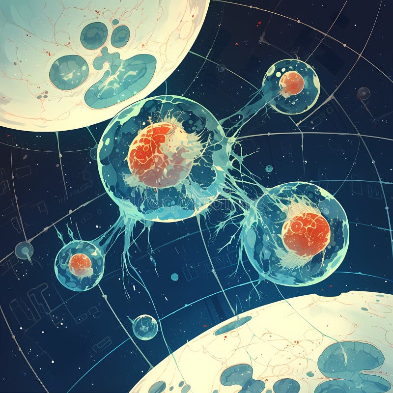 Cellular Division: Euglenoid Binary Fission Stock Illustration ...