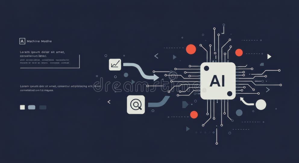AI Machine Learning Process Stock Illustration - Illustration of logo ...