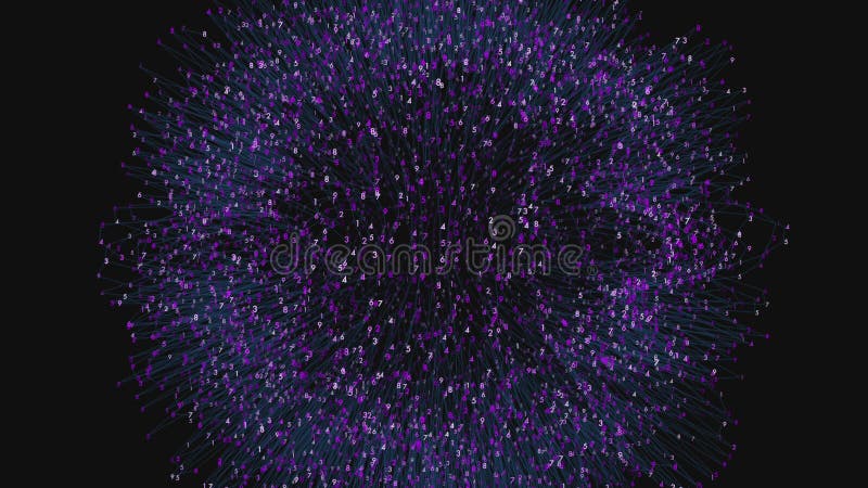 Purple 3d Dot Face on Black Background Stock Footage - Video of ...