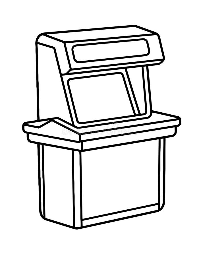 Arcade Machine Game Cabinet Stock Illustrations – 1,083 Arcade Machine ...