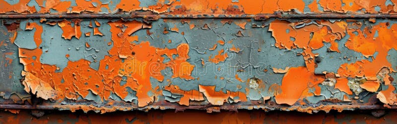 Rustic Grunge Orange Metal Frame Texture Background Stock Illustration ...