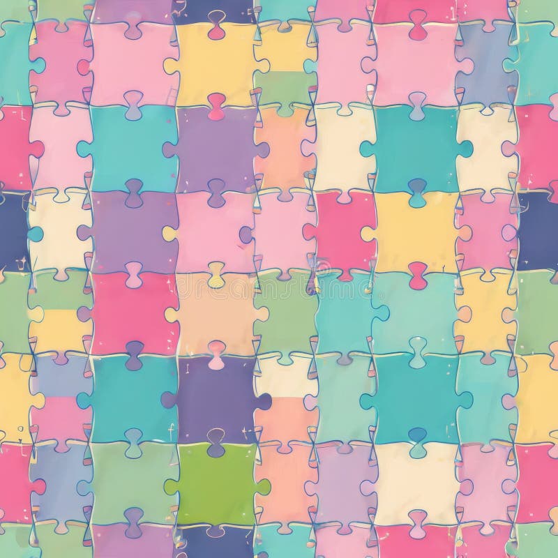 Jigsaw Puzzle Pieces Background Stock Photo - Image of seamless ...