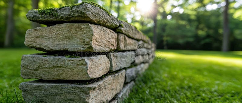Stone Wall in Forest stock photo. Image of stone, vibrant - 380504002