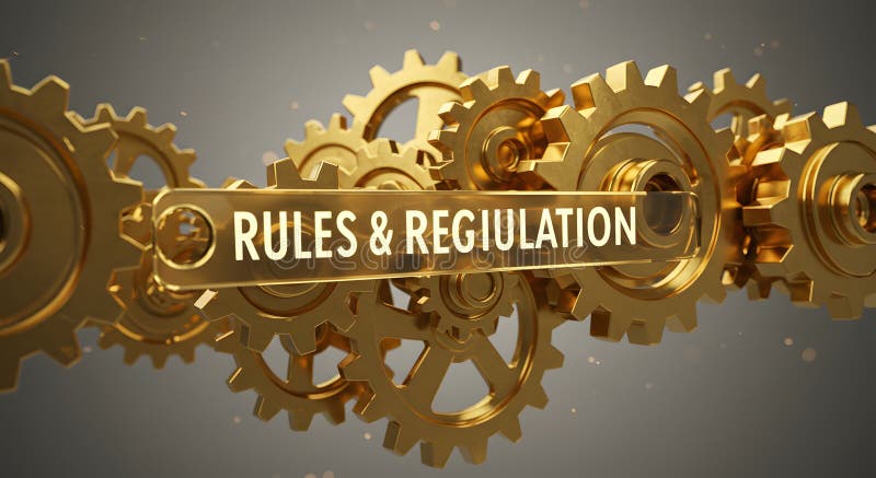 Rules and Regulations: a Golden Mechanism Stock Illustration ...