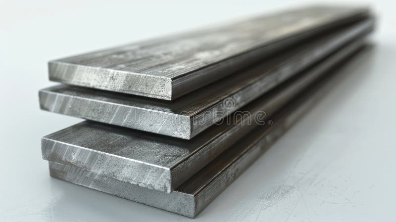 Shiny Stack of Stainless Flat Bars for Industrial and Construction Use ...