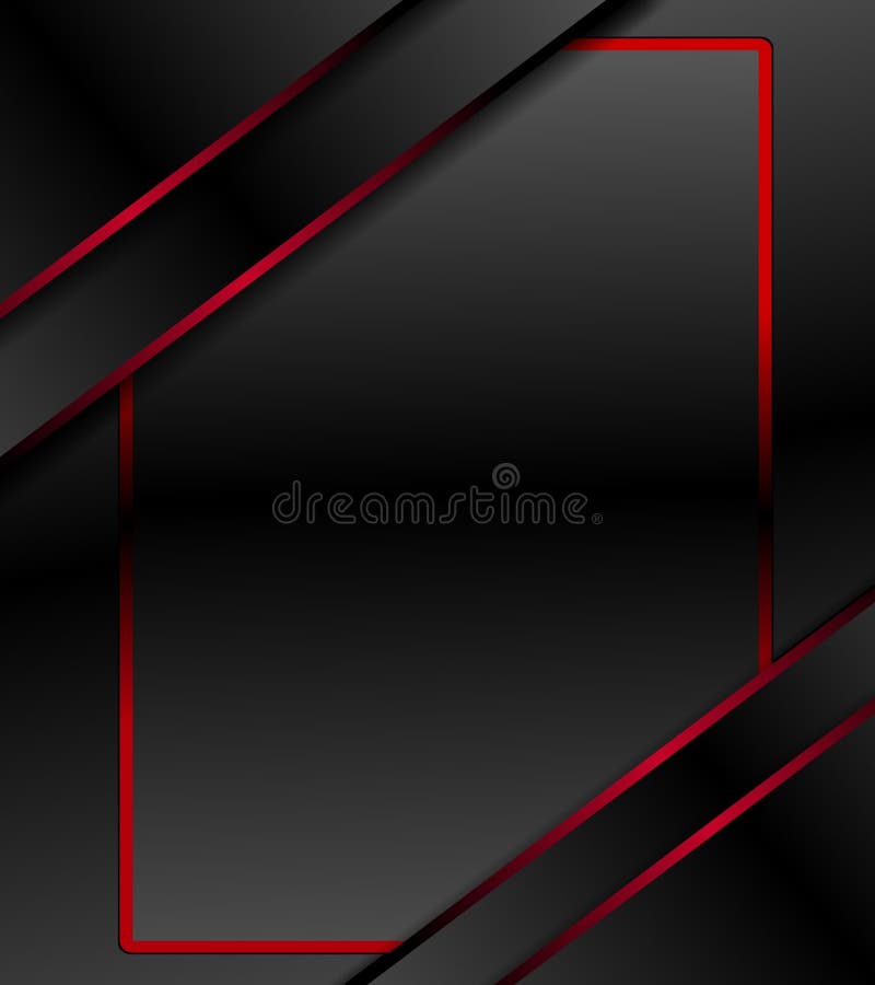 Simple Black Picture Frame with a Red Border on a Black Background ...