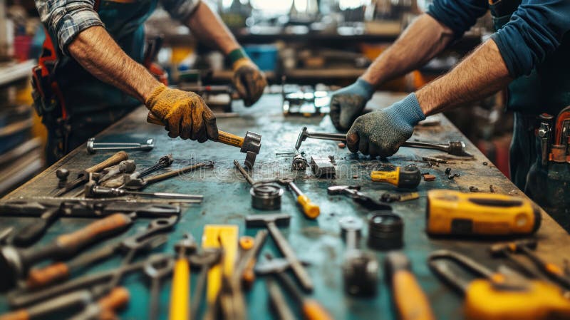 Skilled Contractor at Work: Hands-on with Tools and Materials on ...