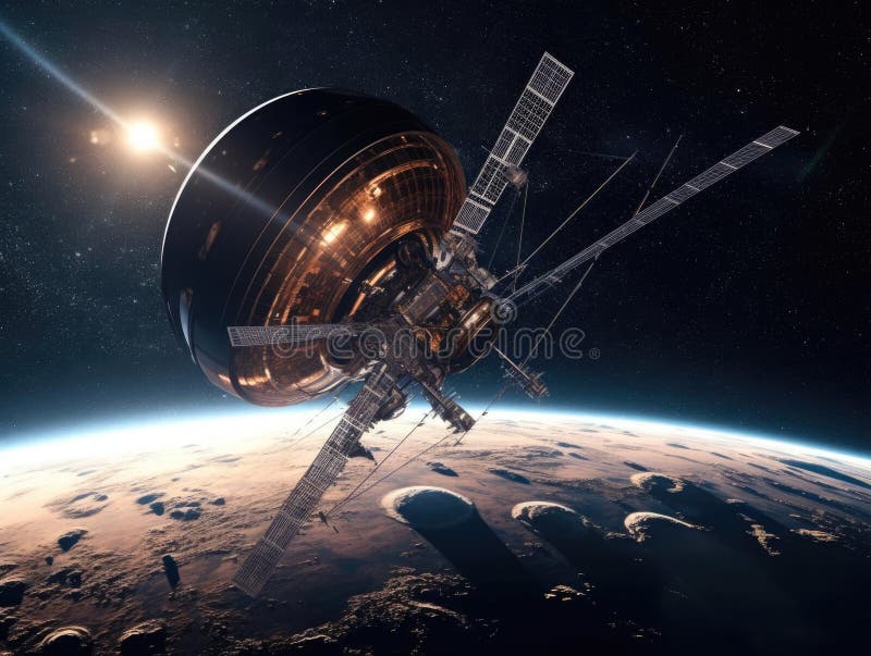 AI Space Probe on Distant Planet Stock Illustration - Illustration of ...