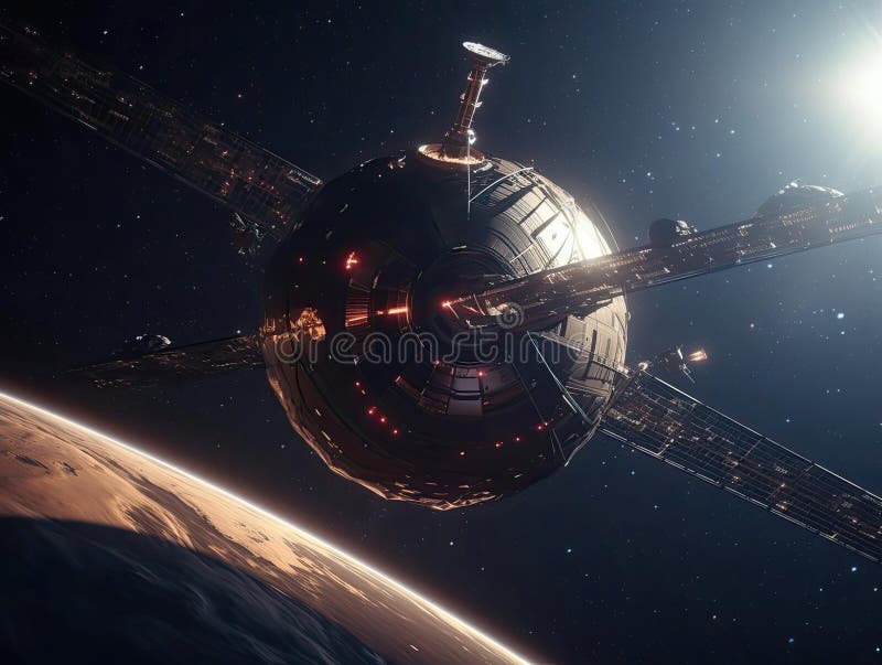 AI Space Probe on Distant Planet Stock Illustration - Illustration of ...