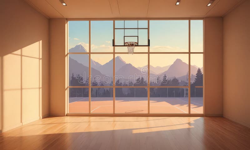 Spacious Room with Large Window Offers Panoramic View Mountain Range ...