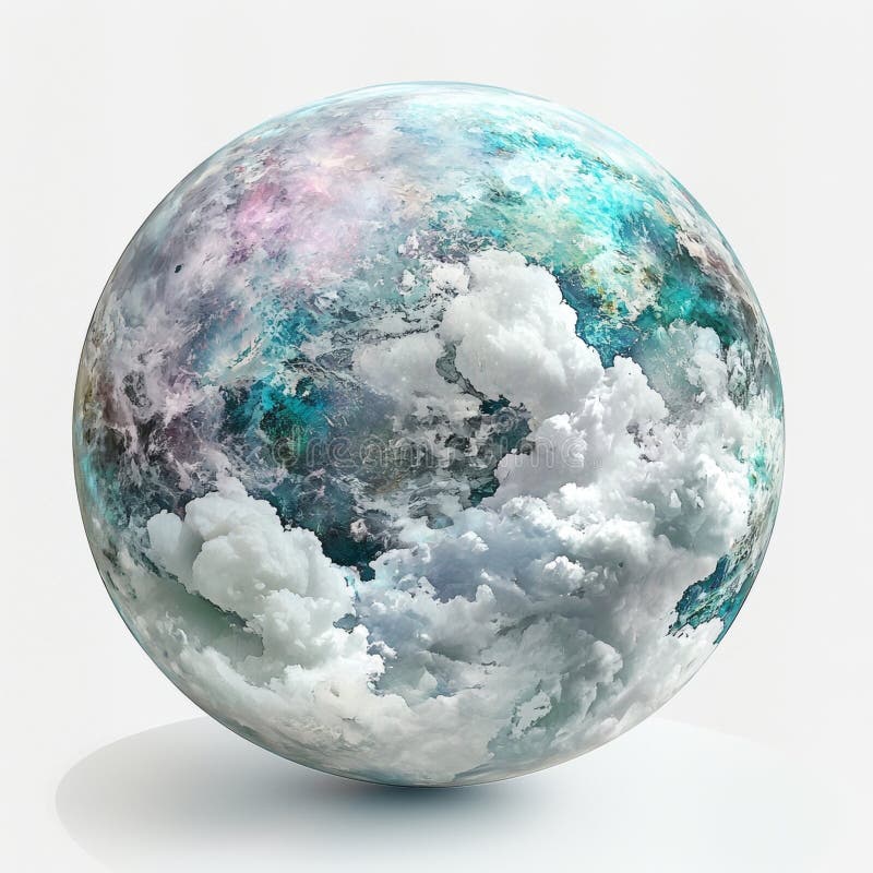 Cloudy Planet stock illustration. Illustration of cosmic - 334827747