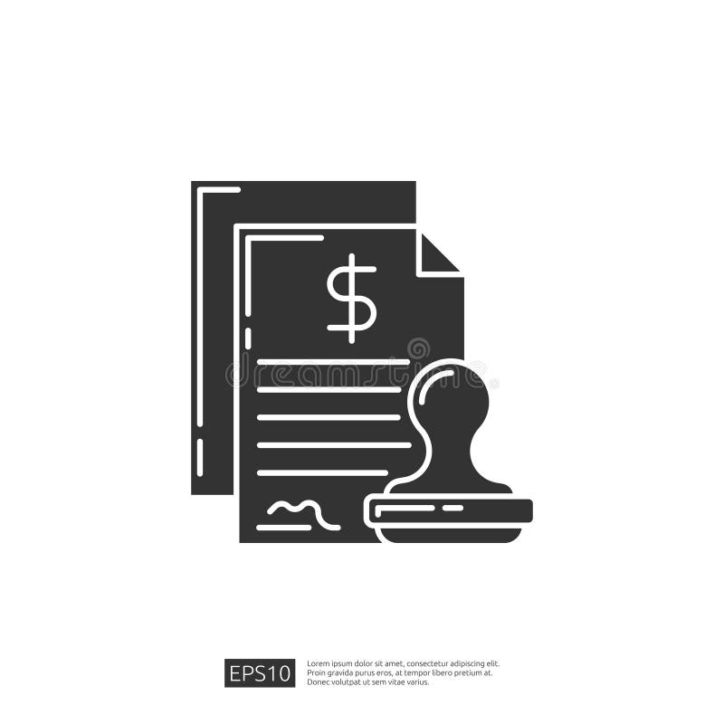 The Image Depicts a Stack of Documents Featuring a Dollar Sign and a ...