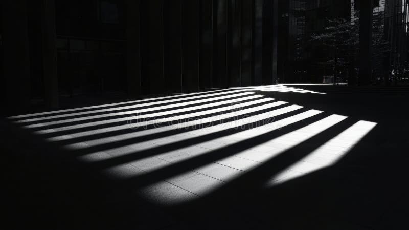 A Black and White Photograph of a City Street. Stock Photo - Image of ...