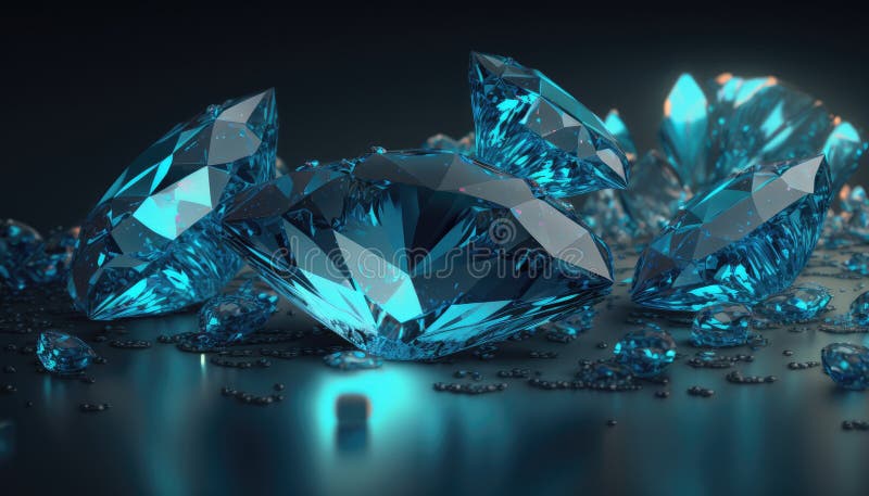Sparkling Shiny Diamonds in a Beautiful Background. Stock Illustration ...