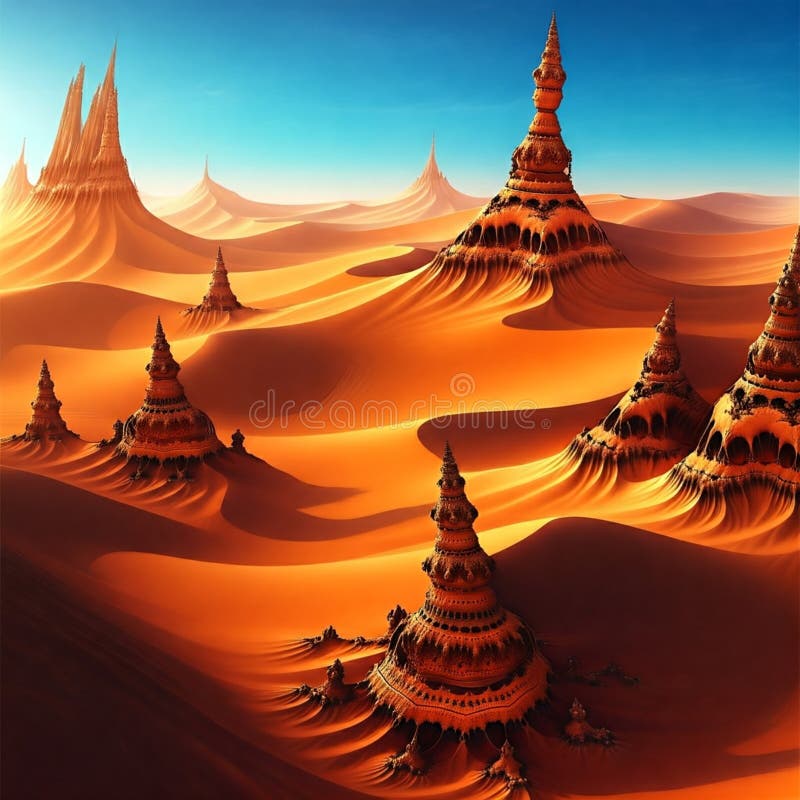 Architectural Desert Emphasizing the Unique Structures Resembling ...