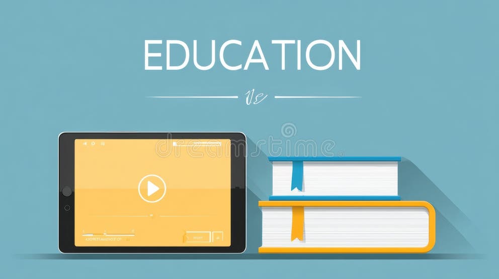Education: Tablets Vs. Books Stock Illustration - Illustration of ...
