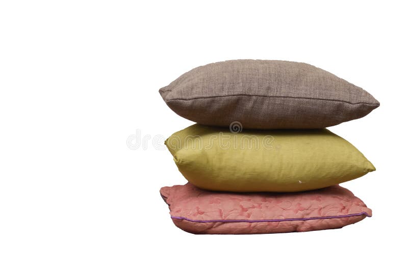 The Image Depicts Three Pillows Stacked on Top of Each Other Against a ...