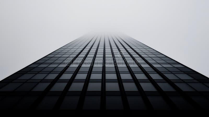 The Image Depicts a Tall Skyscraper with a Grid-like Pattern of Windows ...