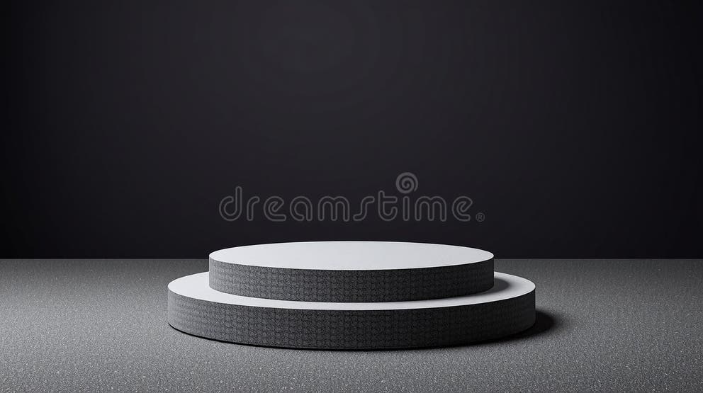 The Image Depicts Two Stacked Cylindrical Platforms with Intricate ...