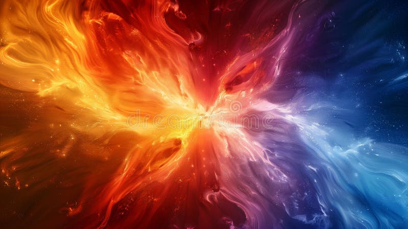 Birth of Energy: a Colorful Display Stock Photo - Image of orange ...