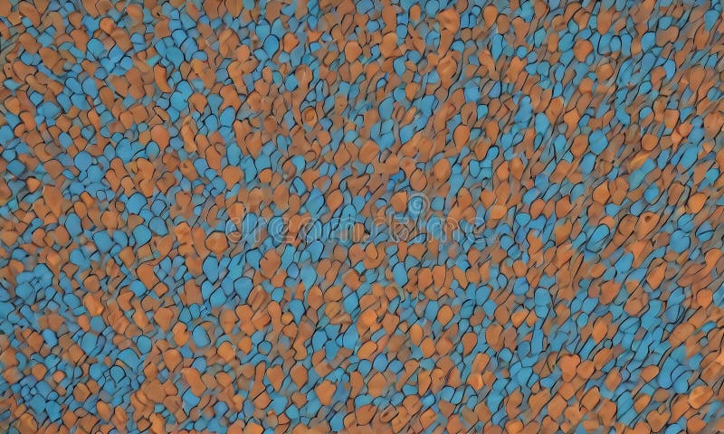 Close-up View Textured Surface with Pattern Small Orange and Blue ...