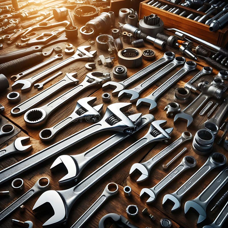 This Image Depicts a Well-organized Workshop or Tool Room Stock ...
