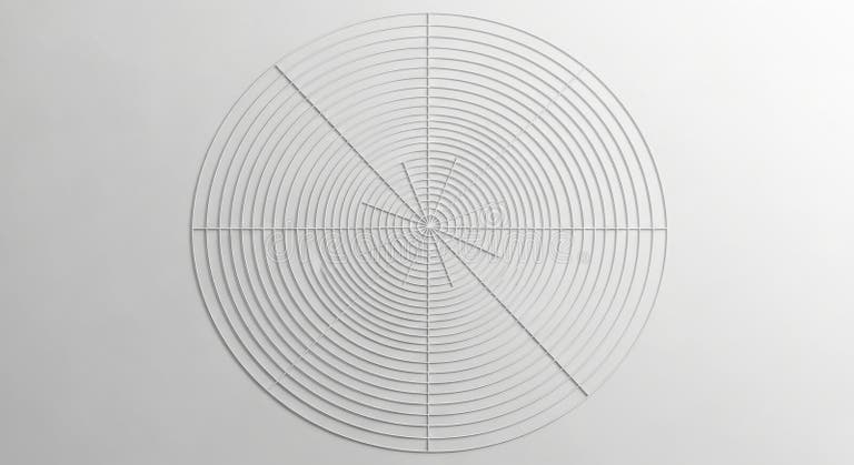 Concentric Circle Grid on Light Gray Background Stock Illustration ...