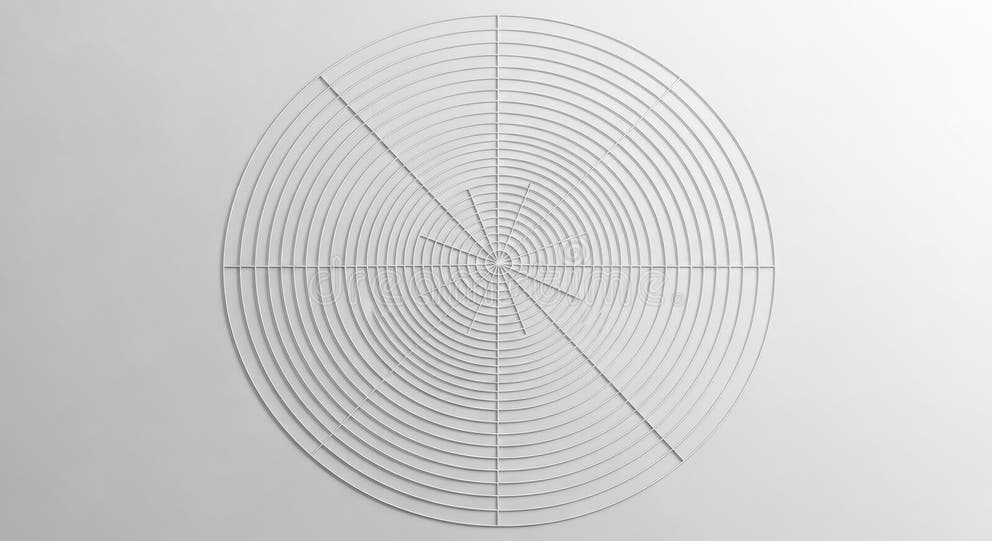 Concentric Circle Grid on Light Gray Background Stock Illustration ...