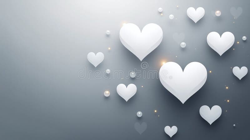 The Image Depicts a White Heart Floating Against a Gray Background ...