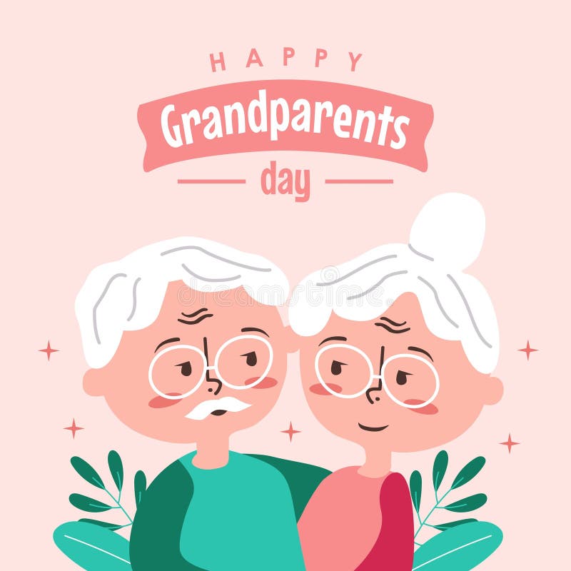 Happy Grandparents Day Poster Template Stock Illustration ...