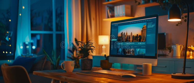 An Image of a Desktop Computer with an Open Web Browser Showing the ...