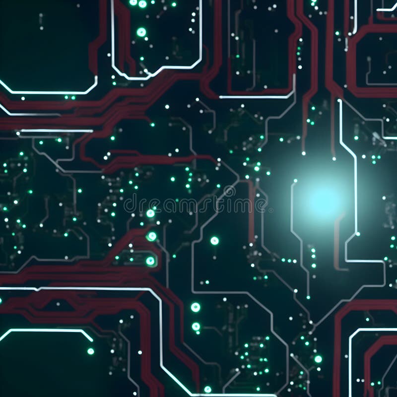 Image of a Detailed Close-up of a Circuit Board, with Intricate ...