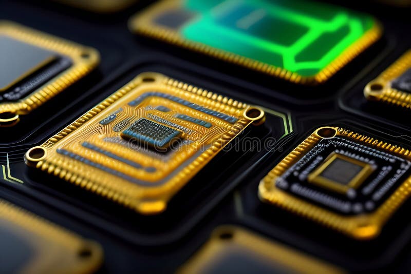 Image of a Detailed Close-up of a Circuit Board, with Intricate ...
