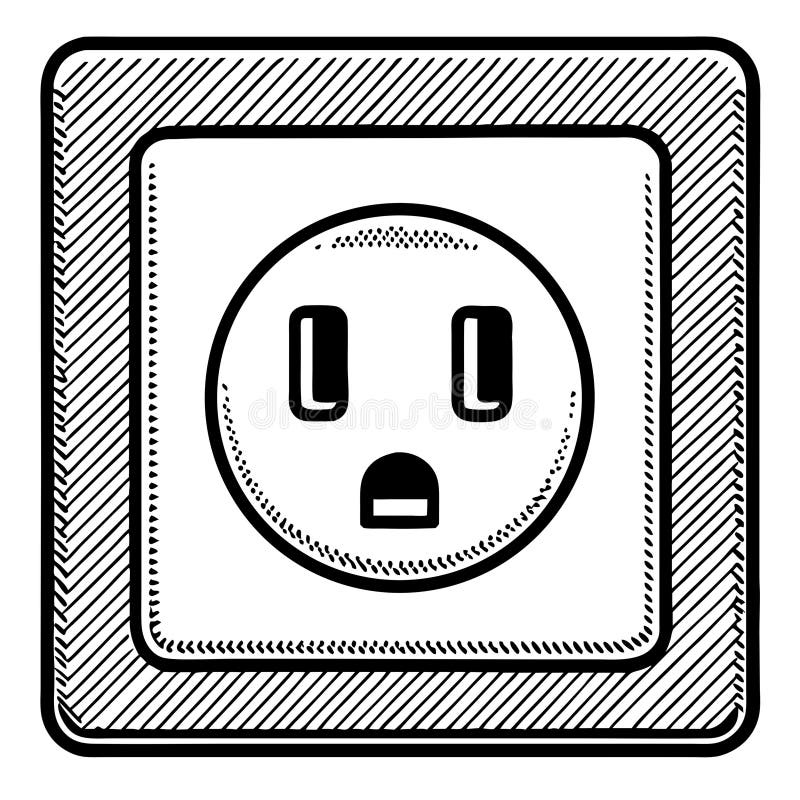 Detailed Vector Illustration of Electrical Power Outlet for Home Design ...