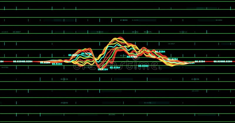 Image of Diagram Over Data Processing on Black Background Stock Image ...