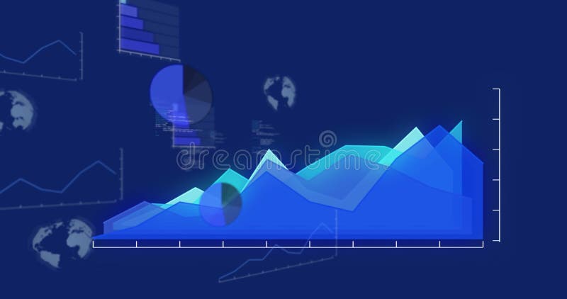 Image of Diagrams Over Data Processing Stock Illustration ...