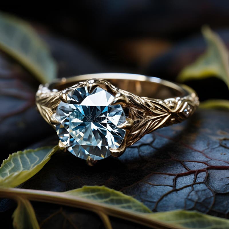 An Image of a Diamond Ring with a Design Around it Stock Illustration ...