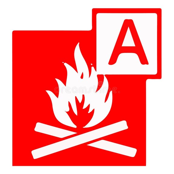 Class a Fire for Fire Safety and Fire Safety Icons with Fire Classes ...
